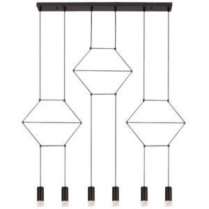 Glo Lighting | Brightstar WYN-CH130/6 BLACK Metal and Acrylic LED ...