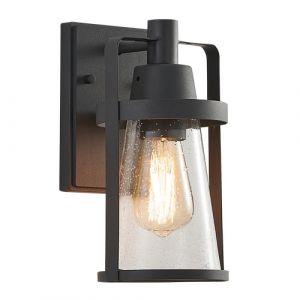 Glo Lighting | Brightstar L528 BLACK Metal with Clear Speckled Glass, IP54