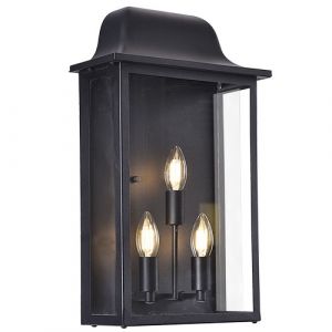Glo Lighting | Brightstar L582 BLACK Metal Aluminium and Clear Glass ...