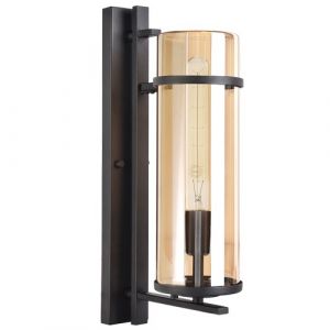 Glo Lighting | Brightstar L585 BLACK Metal with Amber Glass IP54 ...