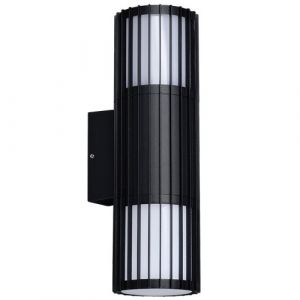 Glo Lighting | Brightstar L643 BLACK LED Outdoor Wall Light 2X60W E27 ...