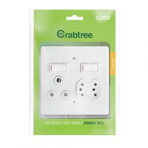 Glo Lighting | Crabtree 18017/101 Classic Combo Monoblock Socket with ...