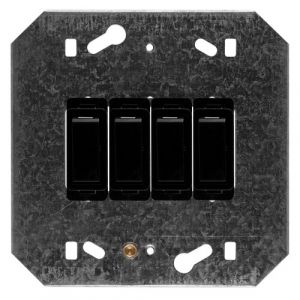 Glo Lighting | Crabtree 2474/008 Classic 4 Lever 4x1 Way Switch on 4X4 Yoke