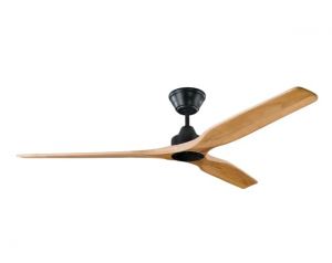 Glo Lighting | Timber Fans Monaco Natural Timber Matt Black Ceiling Fan ...